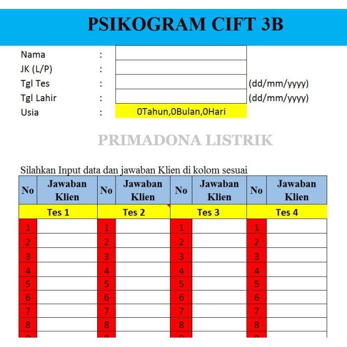 Jual Alat Tes Psikologi Cfit Skala 3 Bentuk B 3B / Psikotes Cfit ...