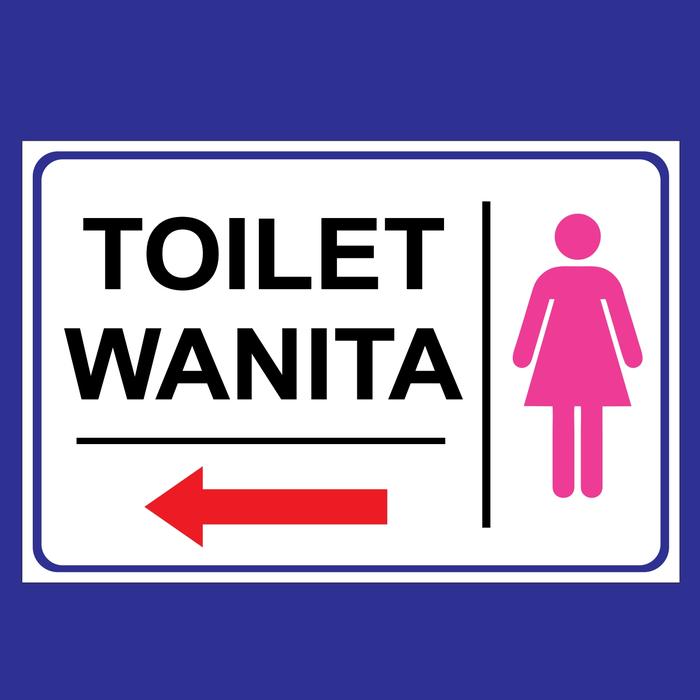 Jual Stiker Vinyl Rambu Toilet / Sign Toilet / Rambu Arah Toilet Pria ...