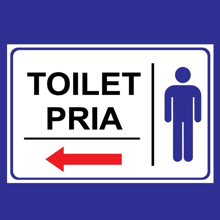 Jual Stiker Vinyl Rambu Toilet / Sign Toilet / Rambu Arah Toilet Pria ...