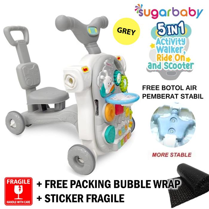 Jual Sugar Baby Activity Walker 5 in 1 Ride On Scooter Baby Push Walker ...