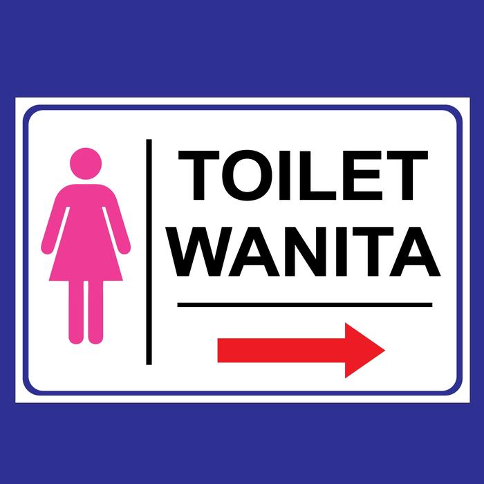Jual Stiker Vinyl Rambu Toilet / Sign Toilet / Rambu Arah Toilet Pria ...