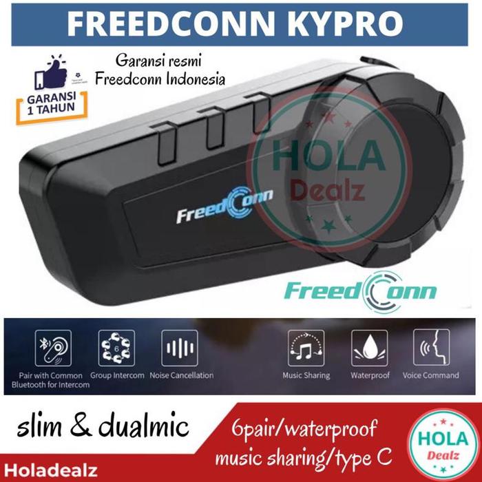Jual FREEDCONN KY PRO BLUETOOTH HELM TYPE C 6 RIDER GROUP CALL INTERCOM ...