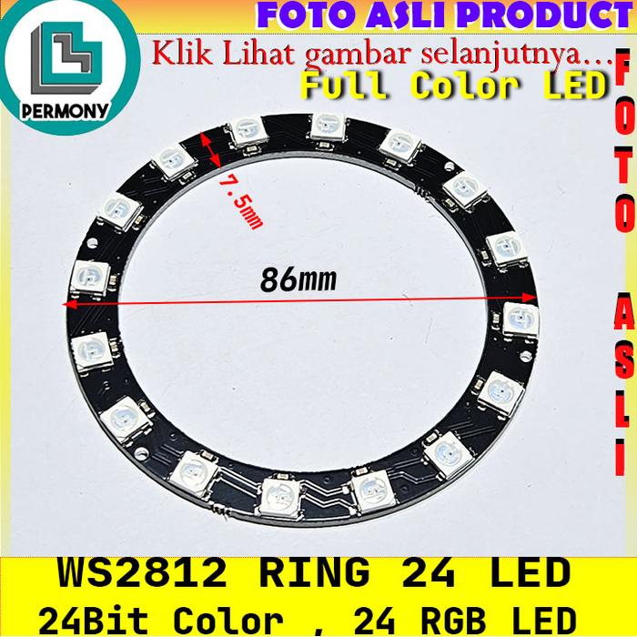 Jual WS2812 5050 RGB 8Bit 12Bit 16Bit 8 12 16 Bit LED Ring WS2812B - 24 ...