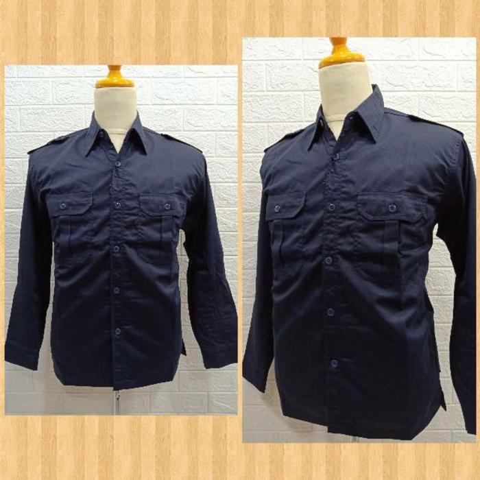 Promo Kemeja PDH PDL PNS Putih Hitam Pria Lengan Panjang Kerja Kantor ...