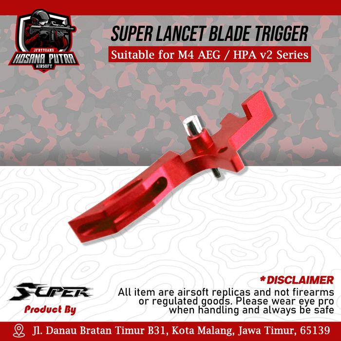Jual Super Aluminum M4 Lancet Blade Trigger AEG / HPA ver.2 Series ...