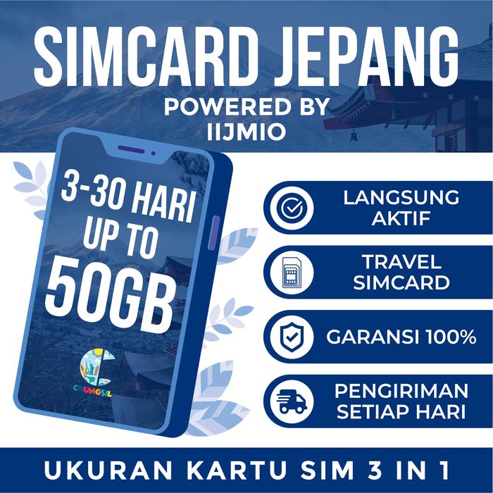 Jual Sim card Jepang 15 Days 20GB NO FUP Unlimited! 4G Simcard Japan ...