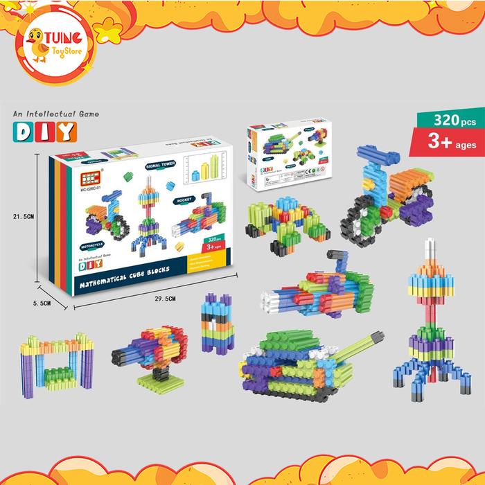 Jual Math Link Cube Blocks Learning Set 320/508Pcs | Building Blocks ...
