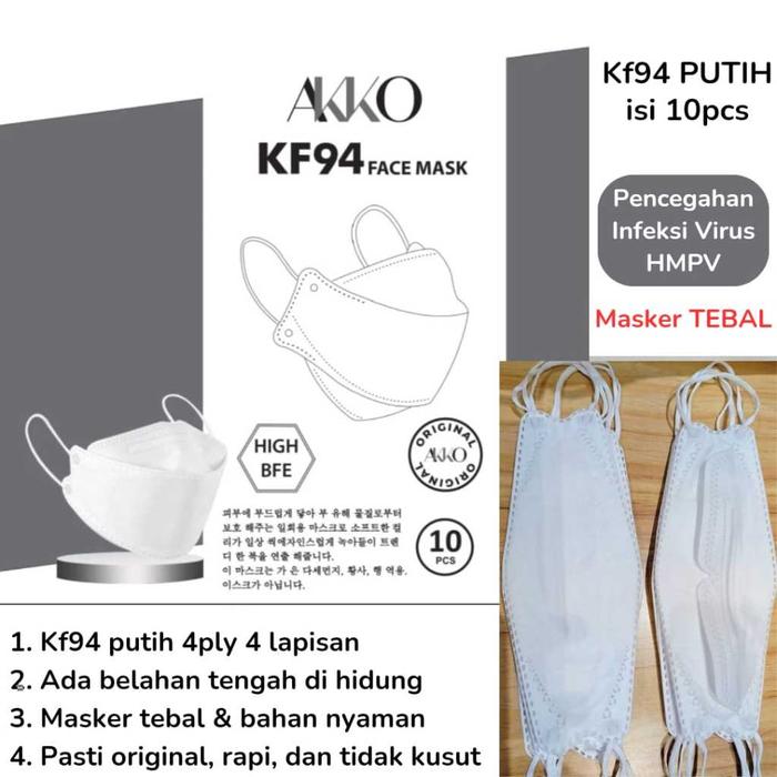 Promo MASKER KF94 CHASA ZIPLOCK isi 10pcs - AKKO PUTIH (10) - Jakarta ...