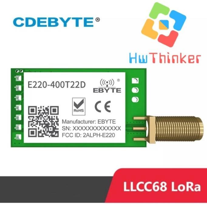 Jual Modul Lora Ebyte Llcc68 E220-400T22D 433Mhz 22Dbm Uart Ttl Rssi ...