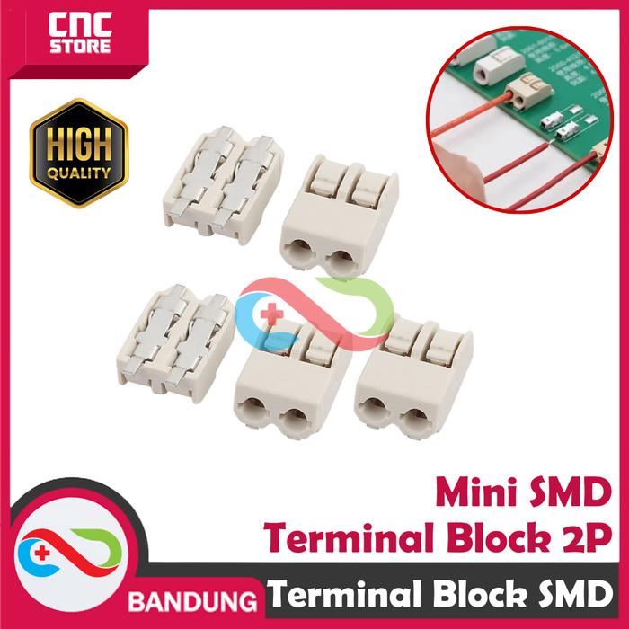 Jual MINI SMD TERMINAL BLOCK 2 LOBANG WIRE TO BOARD SOLDERING CABLE TO ...