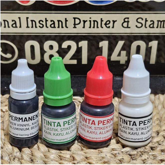 Jual Tinta Stempel Permanent / Tinta Waterproof 10ml - Hitam - Kab ...