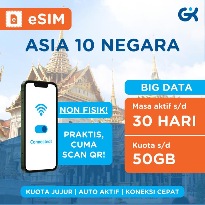 Jual eSIM Jepang, Singapore, Korea, Hongkong, China, Thailand, Malaysia ...