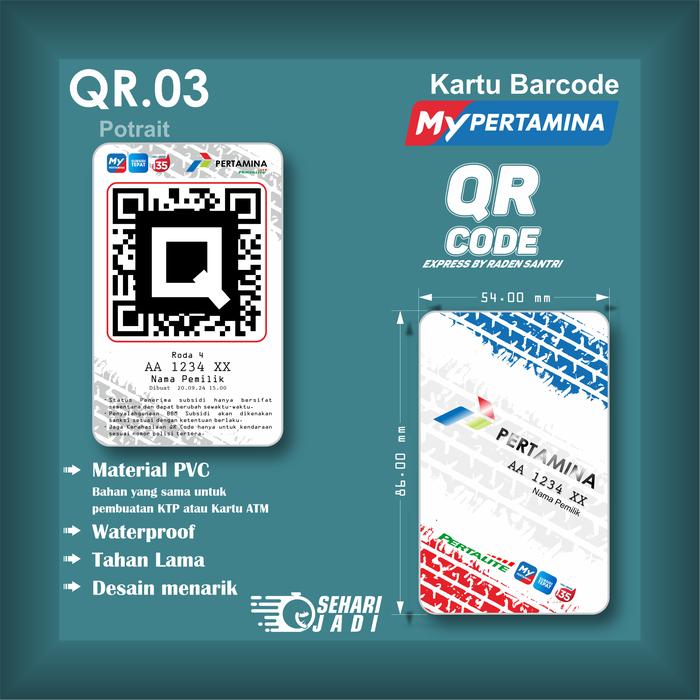 Jual Express Perbaikan Data & Cetak Kartu Barcode Pertamina - Desain 1, Pertalite - Kab ...