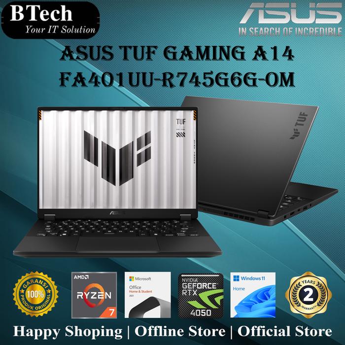 Jual Asus TUF Gaming A14 FA401UU-R745G6G-OM RYZEN 7 8845HS 16GB 512GB ...