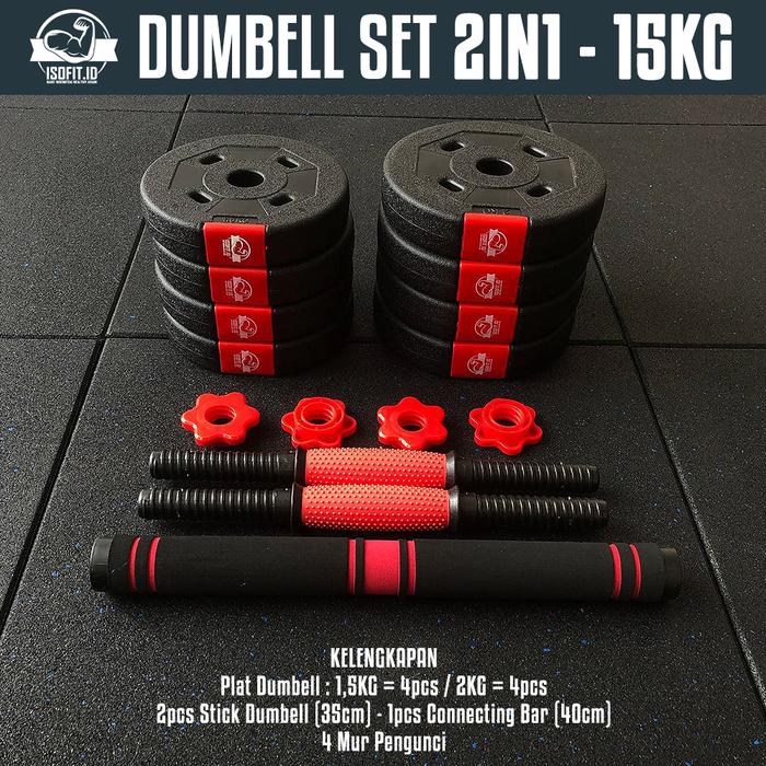 Jual Isofit Dumbell Set 10KG / Barbel / Alat Angkat Beban / Alat ...