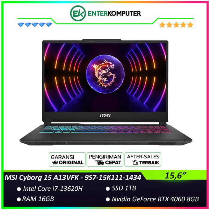 Promo MSI Cyborg 15 A13VFK (9S7-15K111-1434) - Core i7-13620H RAM 16GB Cicil 0% 3x - Jakarta ...