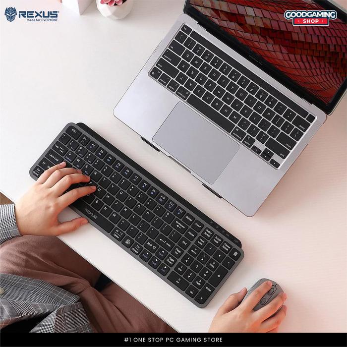 Promo Rexus KL100 / KL-100 Keyboard Bluetooth Wireless Office - - Hitam ...