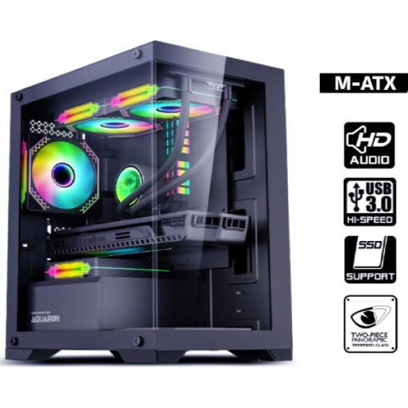 Jual [ Oneline Acc ] Casing Pc Gaming Armageddon Aquaron M-Atx Mini Itx ...