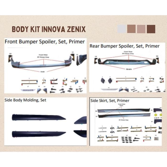 Jual Belakang - Bodykit Moulding Spoiler Body kit Innova Zenix Hybrid ...