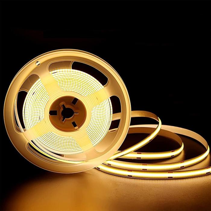 Jual LAMPU LED STRIP LIGHT COB 12V DC IP33 320 LED 5 METER - Warm White ...