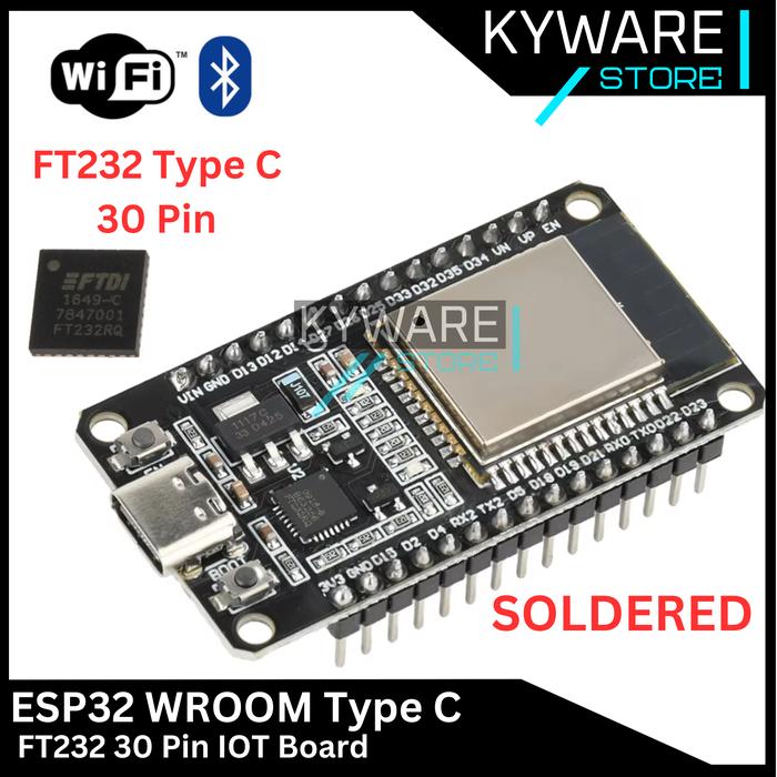 Jual Esp32 Ch340 Type C Esp 32 Usb C Wroom Wifi Bluetooth Ble Iot Develompent Board Esp32
