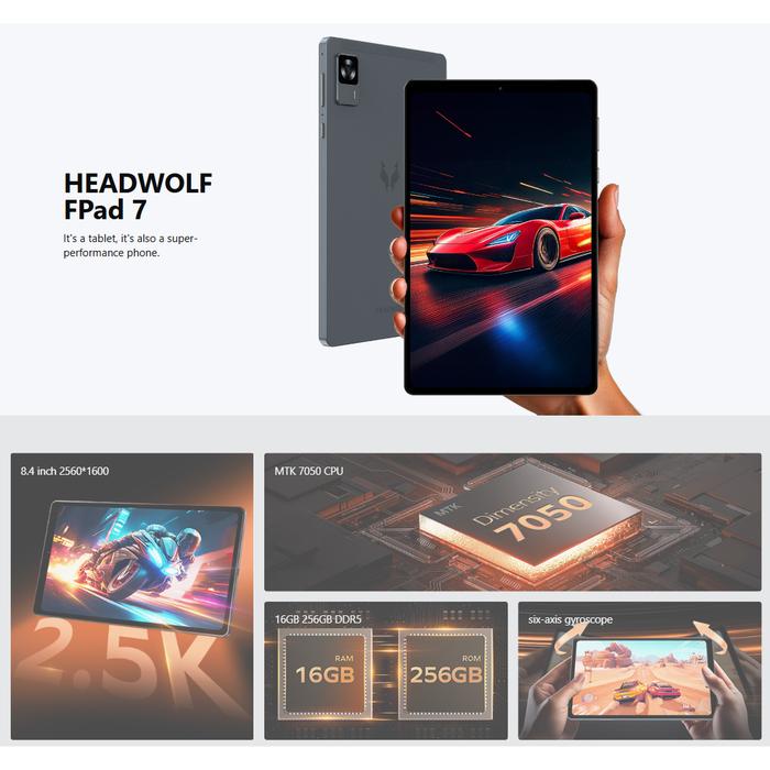 Jual HEADWOLF FPad7 4G DualSIM TabletPC 8.4 inch 2.5K 2560x1600 IPS L1 Widevine 8GB RAM 256GB ...