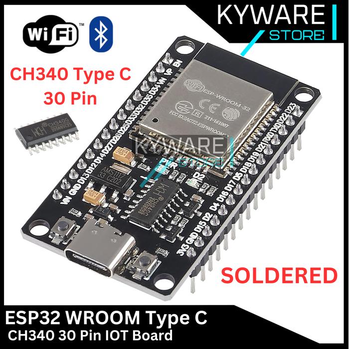 Jual ESP32 CH340 FT232 FTDI Type C Micro USB ESP 32 USB C WROOM WIFI ...