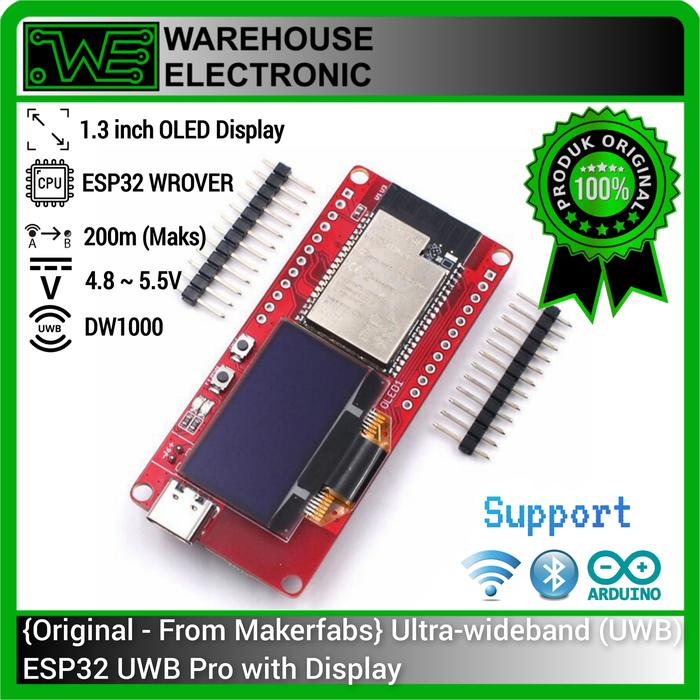 Jual ESP32 UWB Pro with Display - ORIGINAL Makerfabs ESP32 WROVER Ultra wideband (UWB) - Kota ...