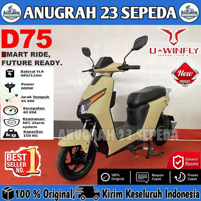 Jual Sepeda Listrik UWINFLY D75 600 Watt Electric E Bike - Cream - Kota ...