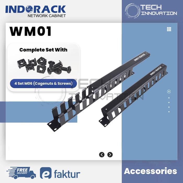 Jual INDORACK Wire Management Panel 1U - 2U Pengatur Jalur Kabel Rak ...