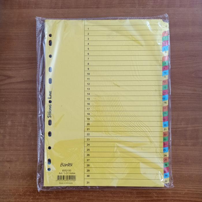 Jual Pembatas File Kertas Dokumen Bantex Cardboard Divider A4 - 31 ...
