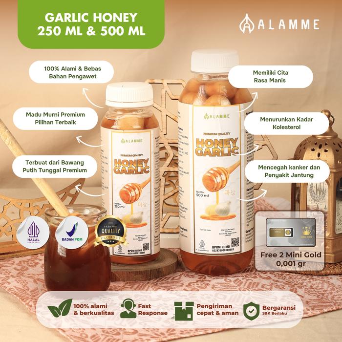 Promo Madu Bawang Putih Lanang Tunggal Garlic Honey 250ml 500ml 100% ...