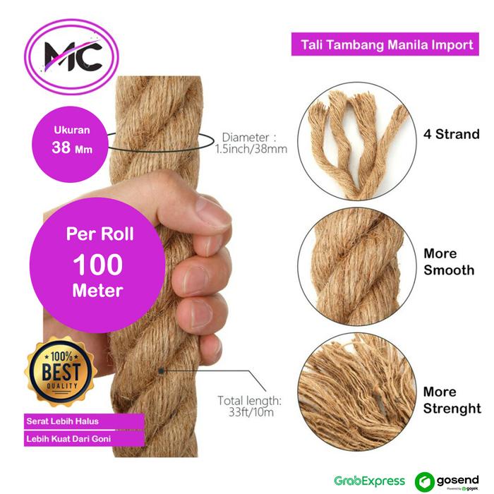 Jual Tali Tambang Manila Per Roll Ukuran Besar Sedang Kecil Tali Tampar ...