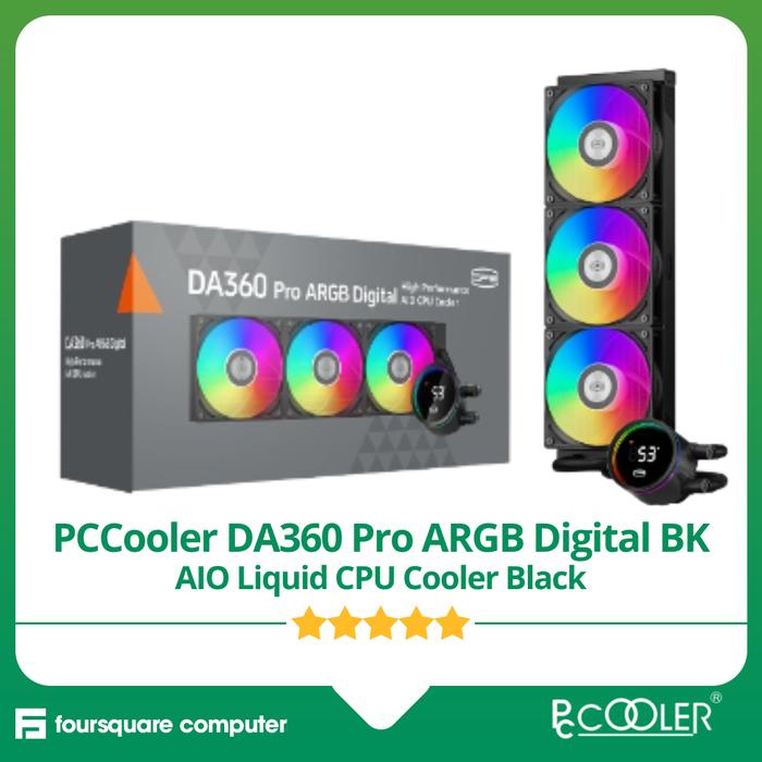 Jual PCCooler DA360 Pro ARGB Digital BK Black | AIO Liquid CPU Cooler Water Cooling - Kota ...