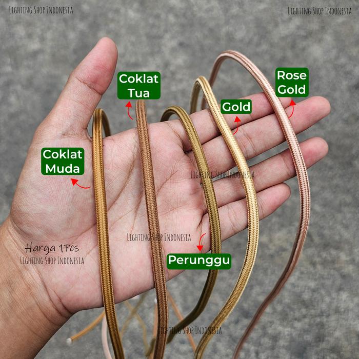 Jual kabel lampu gantung rose gold perunggu coklat muda tua warna untuk ...