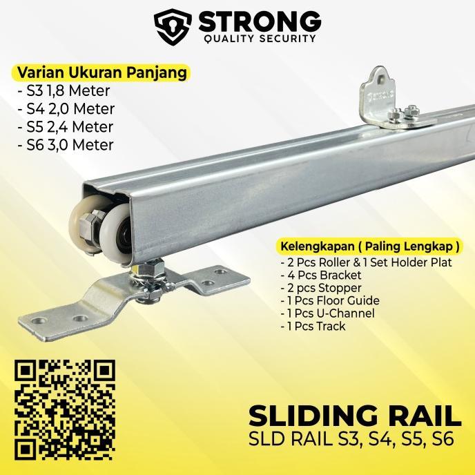 Jual Rel Pintu Geser Sliding rail STRONG Galvanis 1 Set Komplit - 1,8 ...