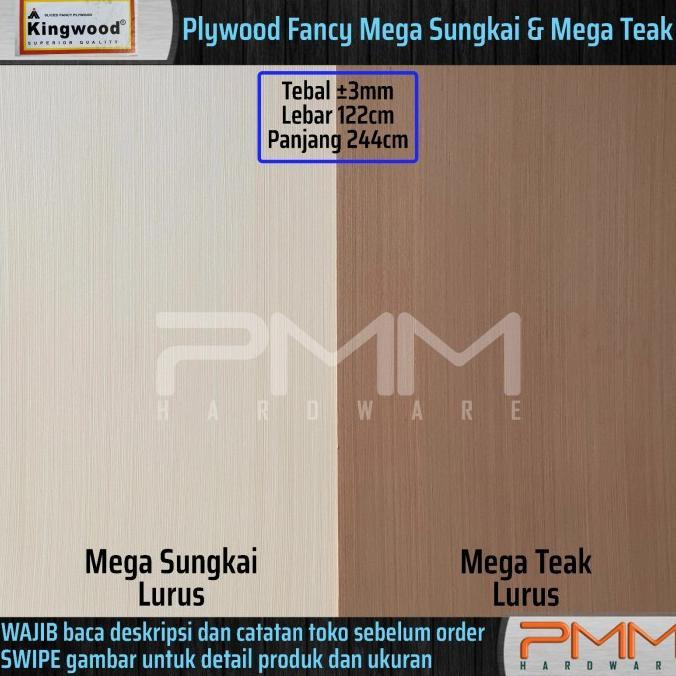 Jual Plywood Triplek Fancy SUNGKAI | JATI | NYATOH 3mm 4x8 122cm x 244 ...