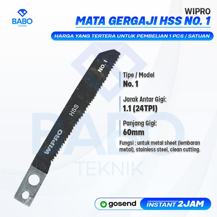 Jual Mata Gergaji Jig Saw Jigsaw Blade Besi No 1 No1 Untuk Makita Wipro ...