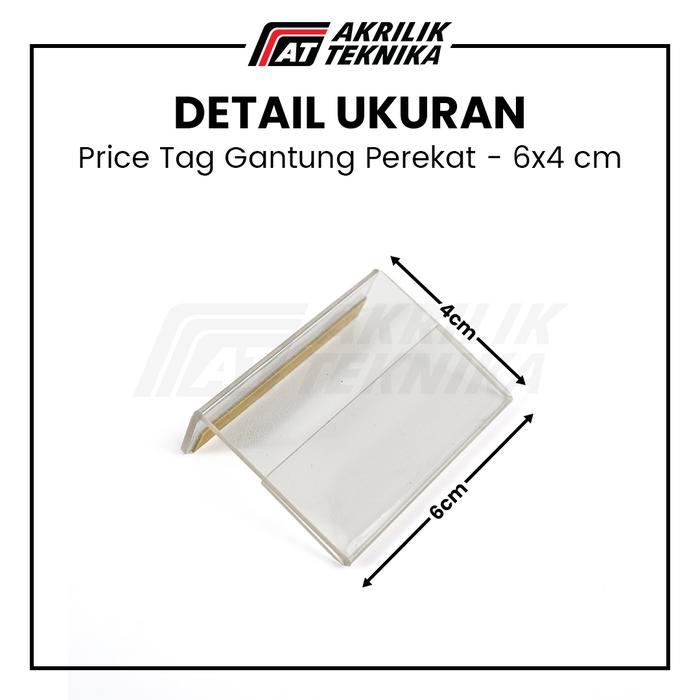 Jual Price Tag Label Akrilik / Display Papan Harga Gantung - 6x4cm ...