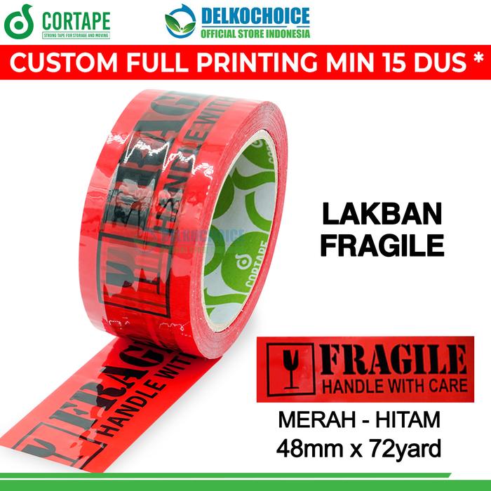 Jual Lakban FRAGILE 48mm PREMIUM Plakban Isolasi HANDLE WITH CARE ...