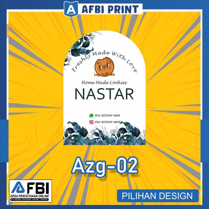 Jual Stiker Label Kemasan Nastar Rounded Stiker label sticker segel ...