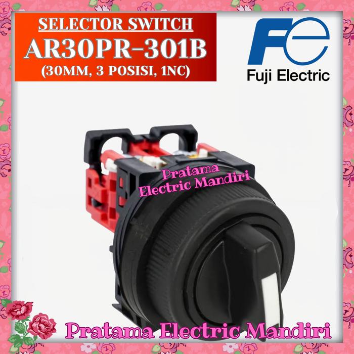 Jual Selector Switch Dia. 30mm AR30PR-311B 3 Posisi 1NO 1NC FUJI ELECTRIC - AR30PR-301B 1NC ...