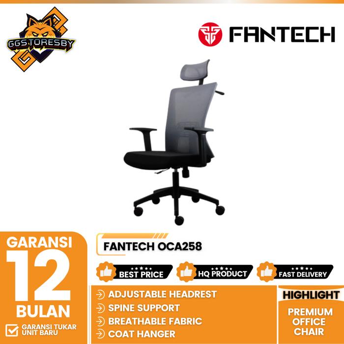 Promo FANTECH OCA258 PREMIUM OFFICE CHAIR - GREY Cicil 0% 3x - Kota ...