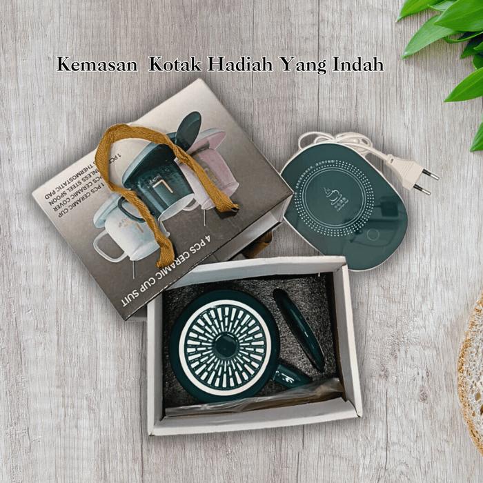 Jual VISHAL Mug Cangkir Elektrik Set Keramik Pemanas 55 Derajat ...