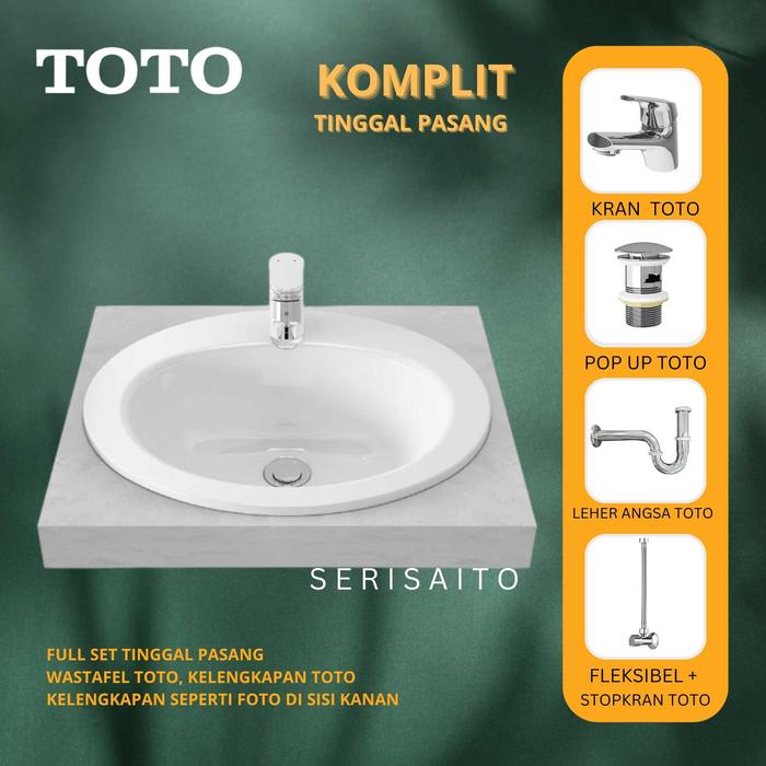 Jual Wastafel TOTO Bulat Tanam LW 568 V3 / Washtafel LW568V3 Body Only ...