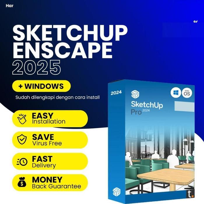 Jual SketchUp Pro 2024 Bundle Enscape | Download Software Full Version ...