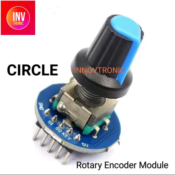 Jual 360" 5 Pin Green Rotary Encoder & Switch Module Square / Circle ...