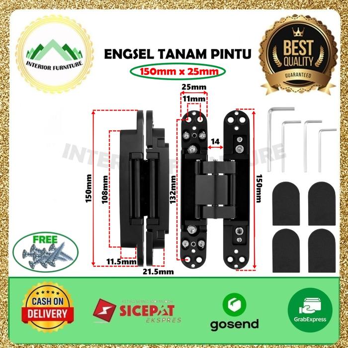 Jual Engsel Tanam Pintu Invisible Hinges Engsel Door Hinge Engsel Tanam ...