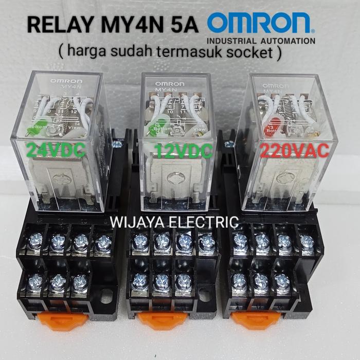 Jual relay Omron my4/my4n 220vac+socket - Jakarta Barat - wijaya ...
