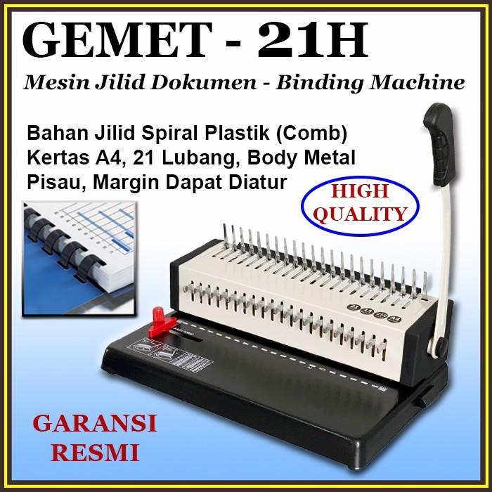 Promo Mesin Jilid / Binding GEMET, Spiral Plastik (Comb), Berbagai ...